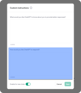 ChatGPT 사용자 가이드: Custom Instructions 알아보기 | 스튜디오 제이티
